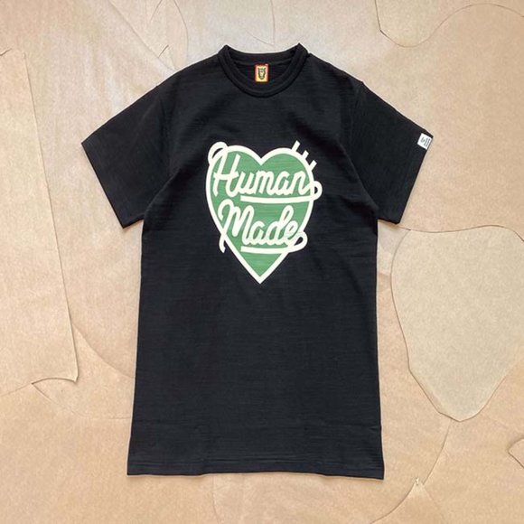 Human Made | Tops | Human Made Green Large Heart Print Classic Logo ...